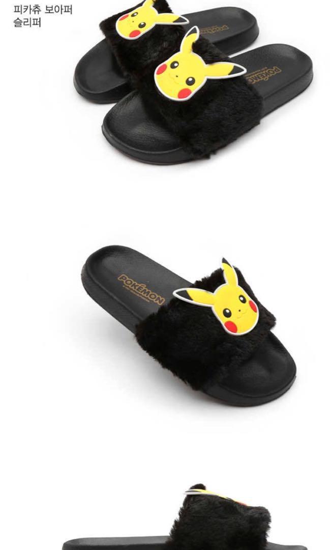 [PO] POKEMON BOA FUR SLIPPERS JIGGLYPUFF SNORLAX PIKACHU SQUIRTLE ...