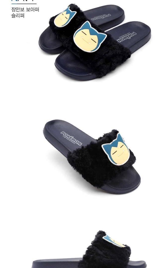 [PO] POKEMON BOA FUR SLIPPERS JIGGLYPUFF SNORLAX PIKACHU SQUIRTLE ...