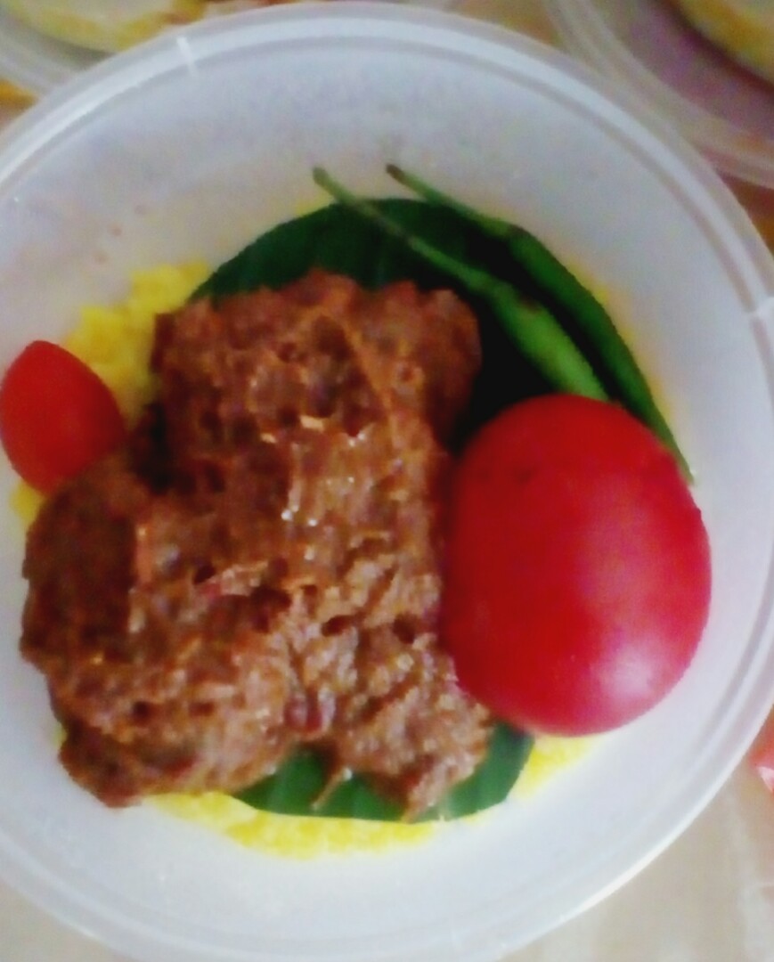 PULUT KUNING WITH RED EGG AND RENDANG (BEEF OR CHICKEN), Food & Drinks ...