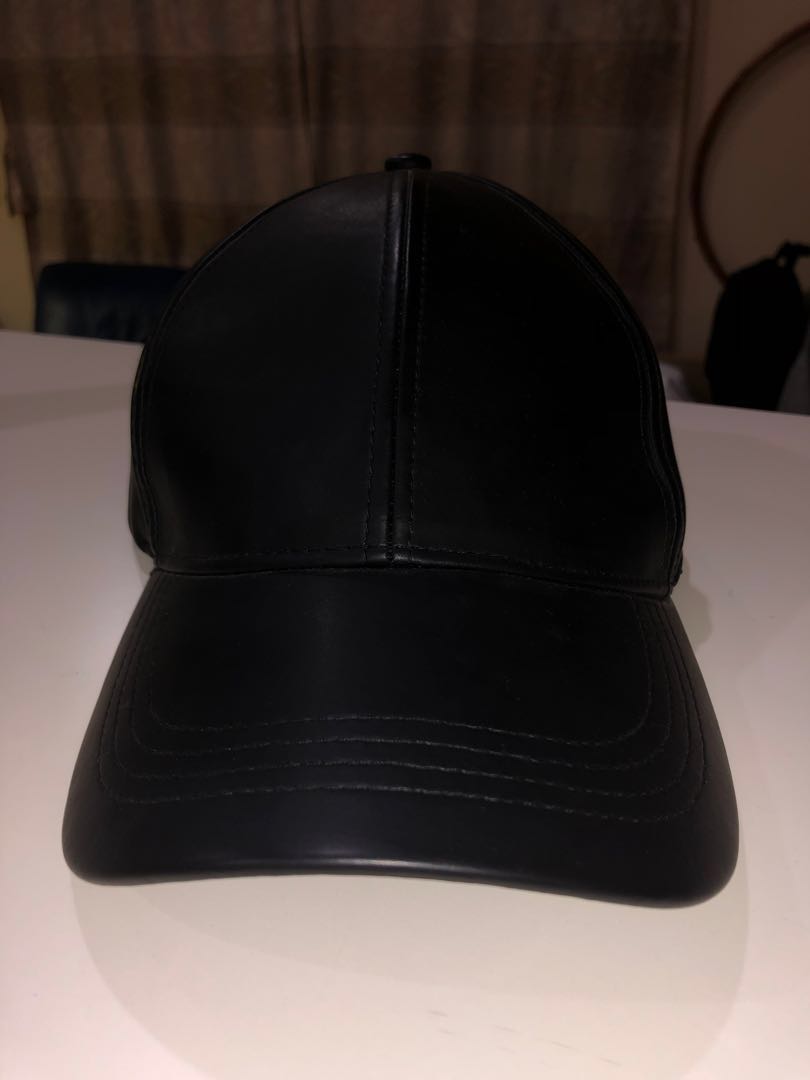 Rubi Black Leather Cap, Women's Fashion, Watches & Accessories, Hats ...