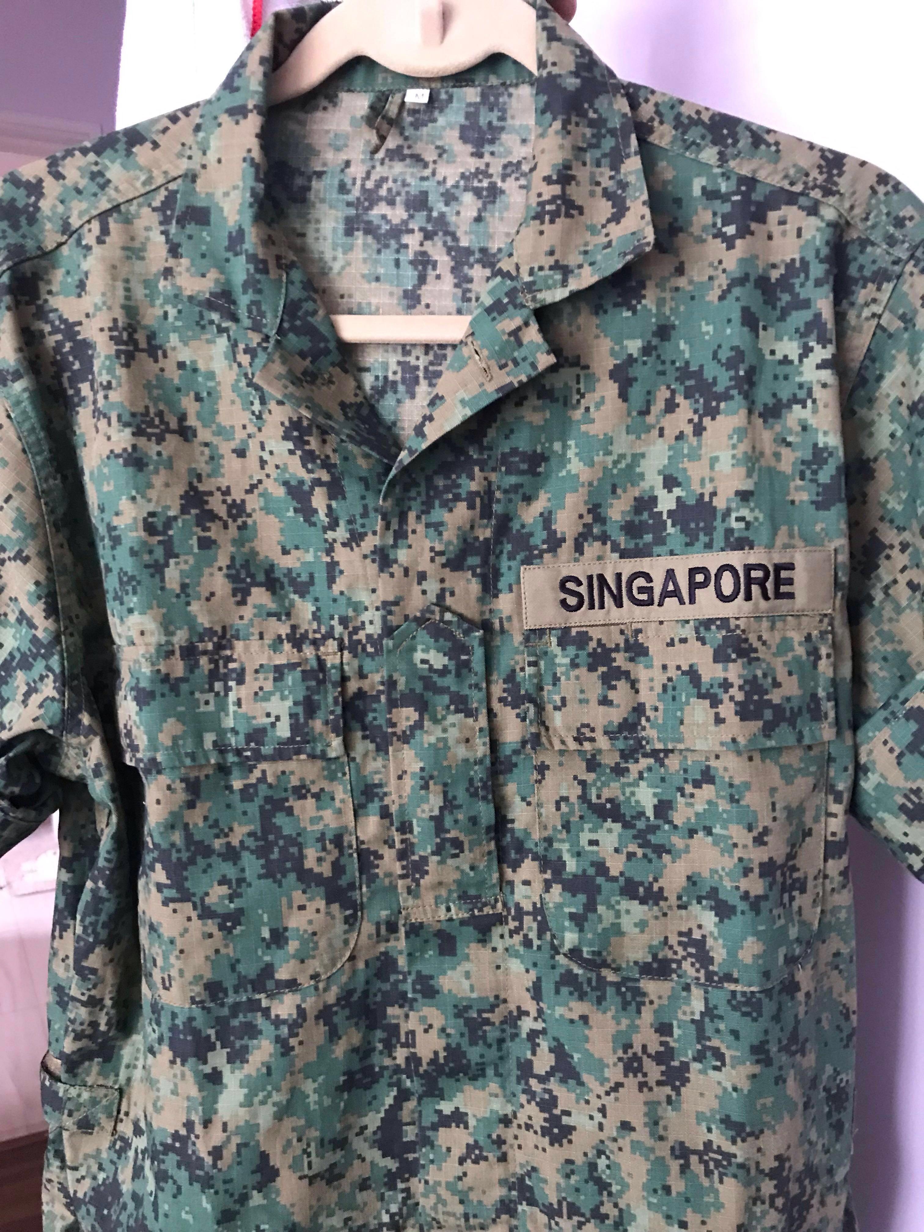 SAF Army no. 4 shirt, Men's Fashion, Tops & Sets, Shirts on Carousell