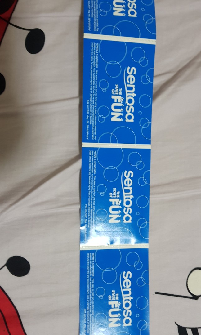 Sentosa tickets x4, Tickets & Vouchers, Local Attractions & Transport ...