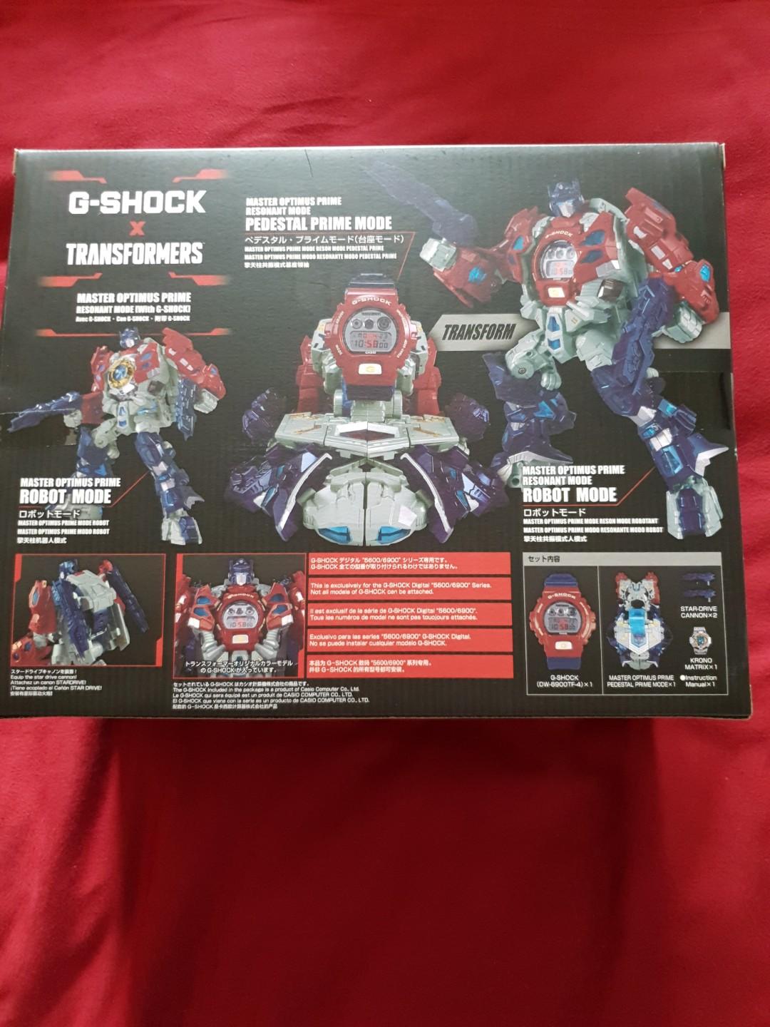 Transformer Optimus Prime Limited Edition G-shock watch and figure ...