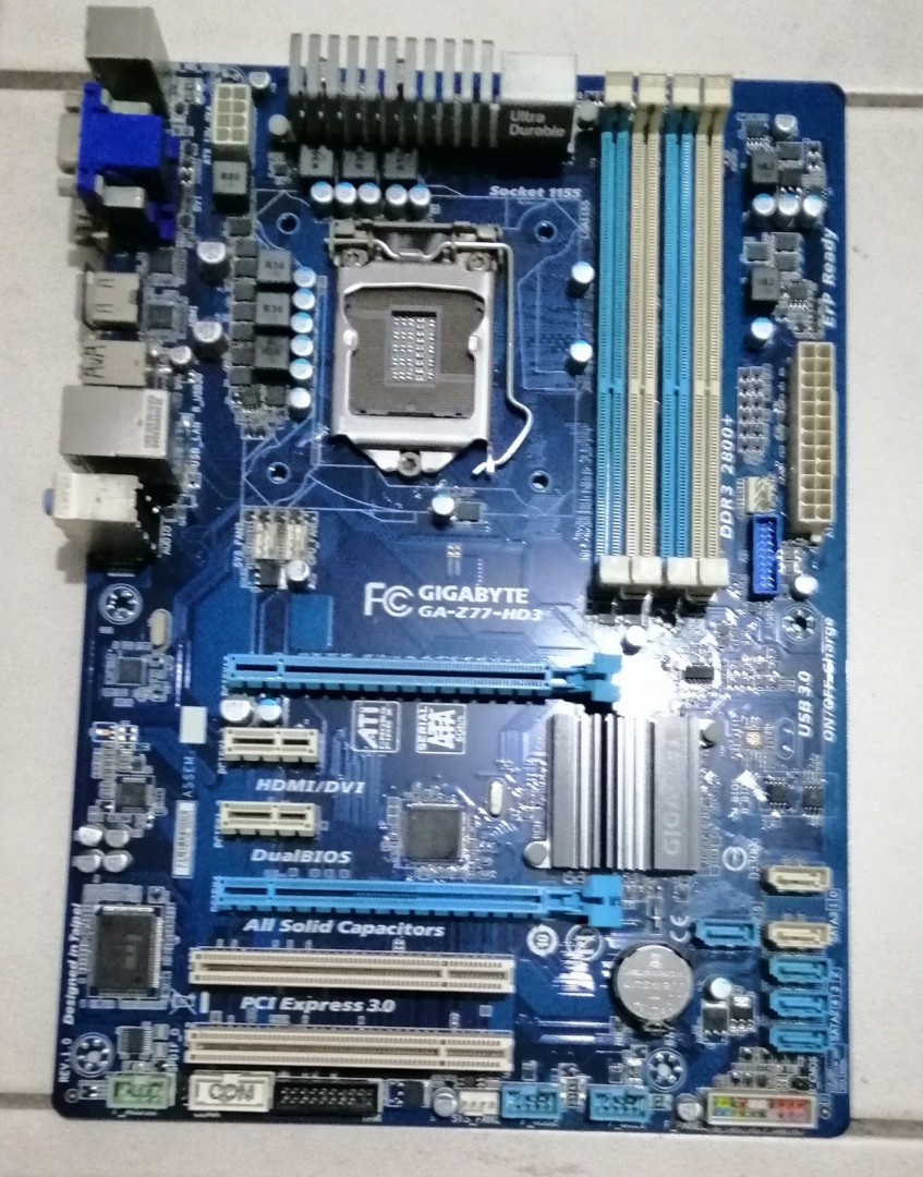 Gigabyte GA-Z77-HD3 LGA1155 ATX motherboard, Computers & Tech, Parts & Accessories, Networking ...