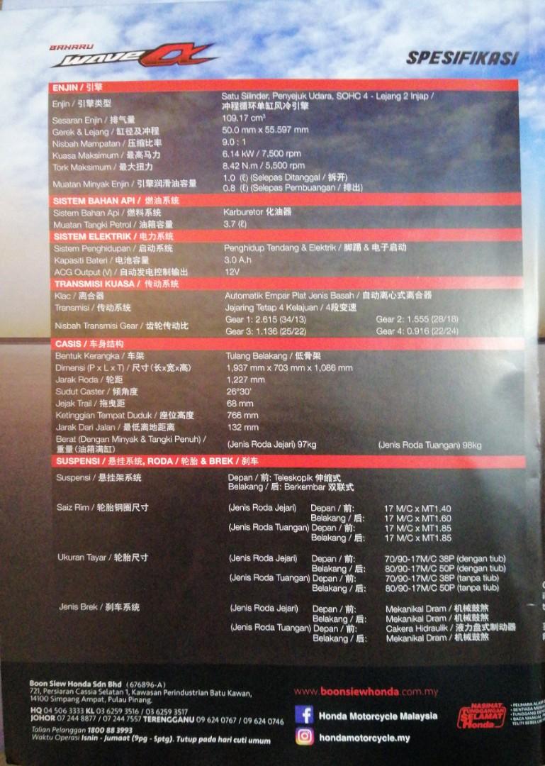 Honda Wave Alpha-110 CX, Motorbikes on Carousell