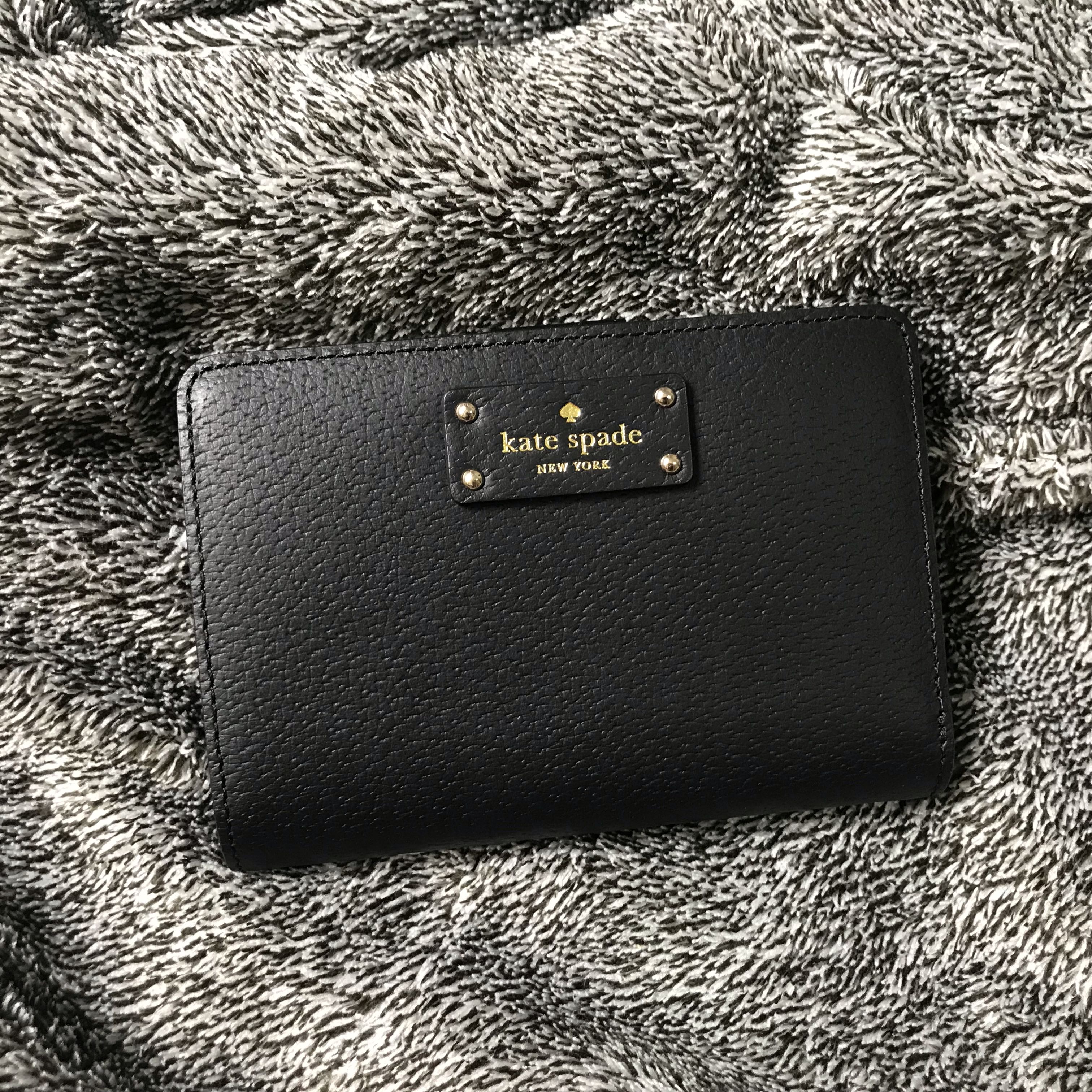 Kate Spade New York Grove Street Tellie Medium Black Wallet, Luxury ...