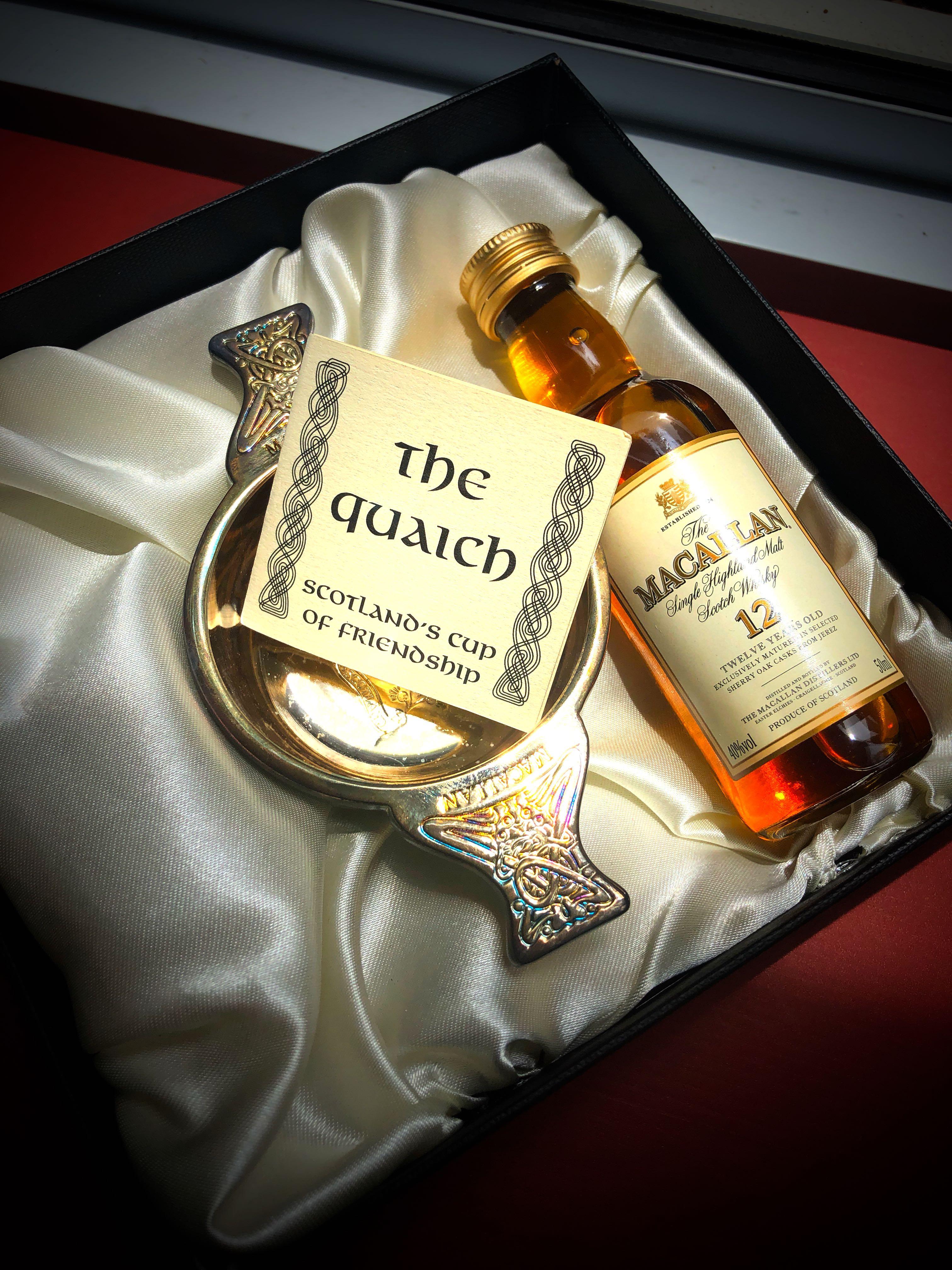 Macallan Quaich & Miniature 12 Year Gift Set, Food & Drinks, Alcoholic ...
