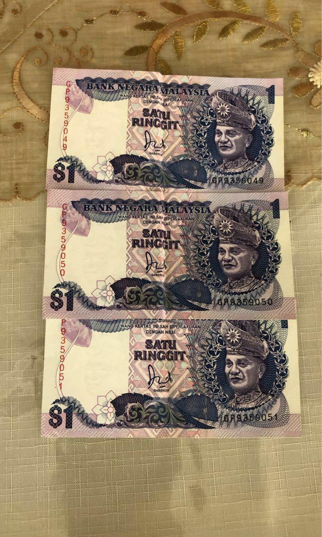 Old paper notes malaysia RM1 Duit lama, Hobbies & Toys, Collectibles ...