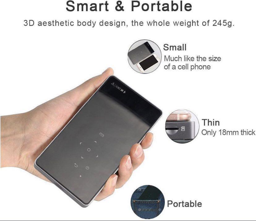 P8 Portable Wireless 1080P HD mini handhold video LED DLP Pico ...