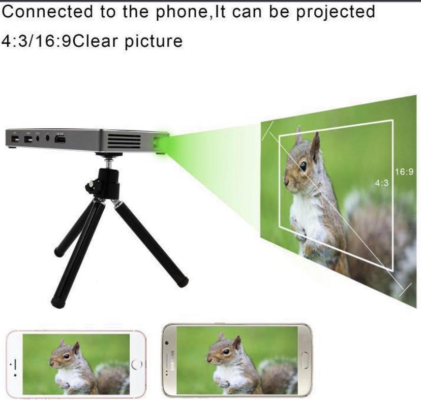 P8 Portable Wireless 1080P HD mini handhold video LED DLP Pico ...