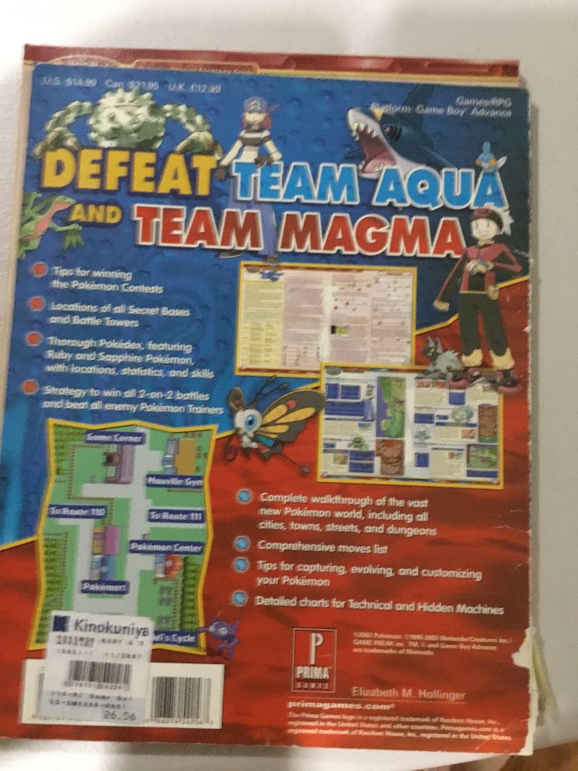 Pokemon Sapphire and Ruby Prima Official Game Guide, Hobbies & Toys ...