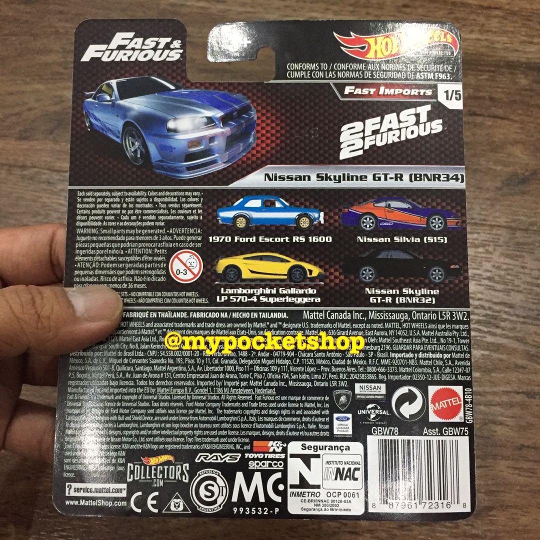 (RESERVED) Hot Wheels NISSAN SKYLINE GT-R BNR34 (Fnf), Hobbies & Toys ...