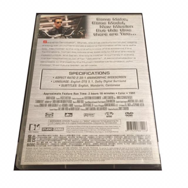 Terminator 2 Judgment Day 未來戰士續集 得利 港版 DVD, 興趣及遊戲, 收藏品及紀念品, 明星周邊 ...