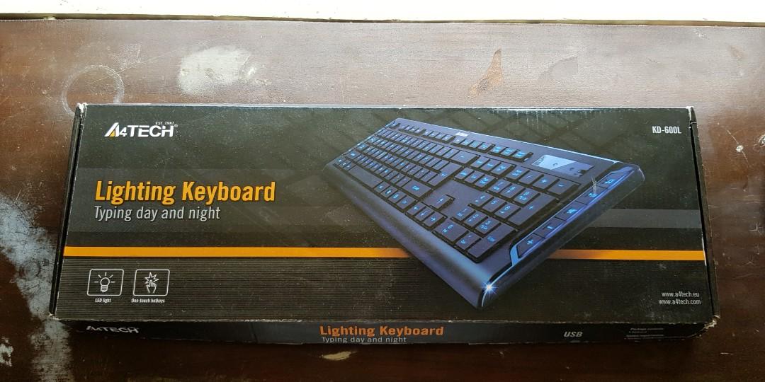 A4TECH Keyboard KD 600L, Computers & Tech, Parts & Accessories, Computer Keyboard on Carousell