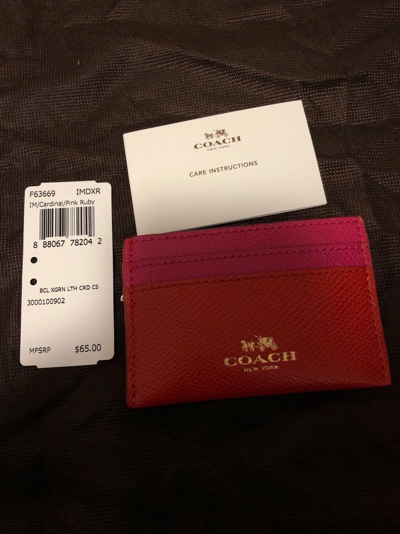 Coach card case, Luxury, Bags & Wallets on Carousell