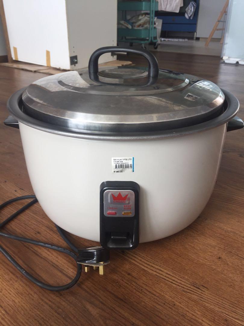 Commercial Crown Rice Cooker (almost new), TV & Home Appliances ...