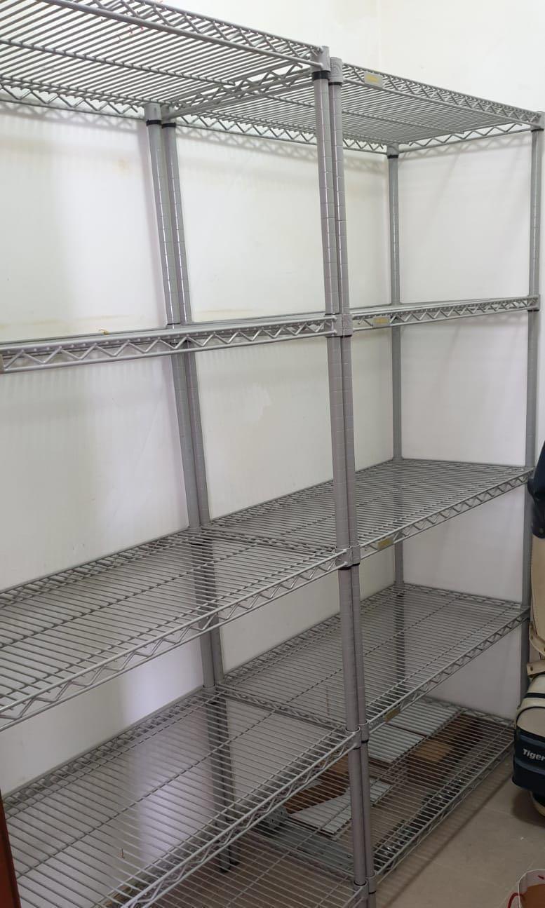 Menova Anti-Rust Metal Rack/ Shelves 90cm x 46cm x 182cm, Furniture ...