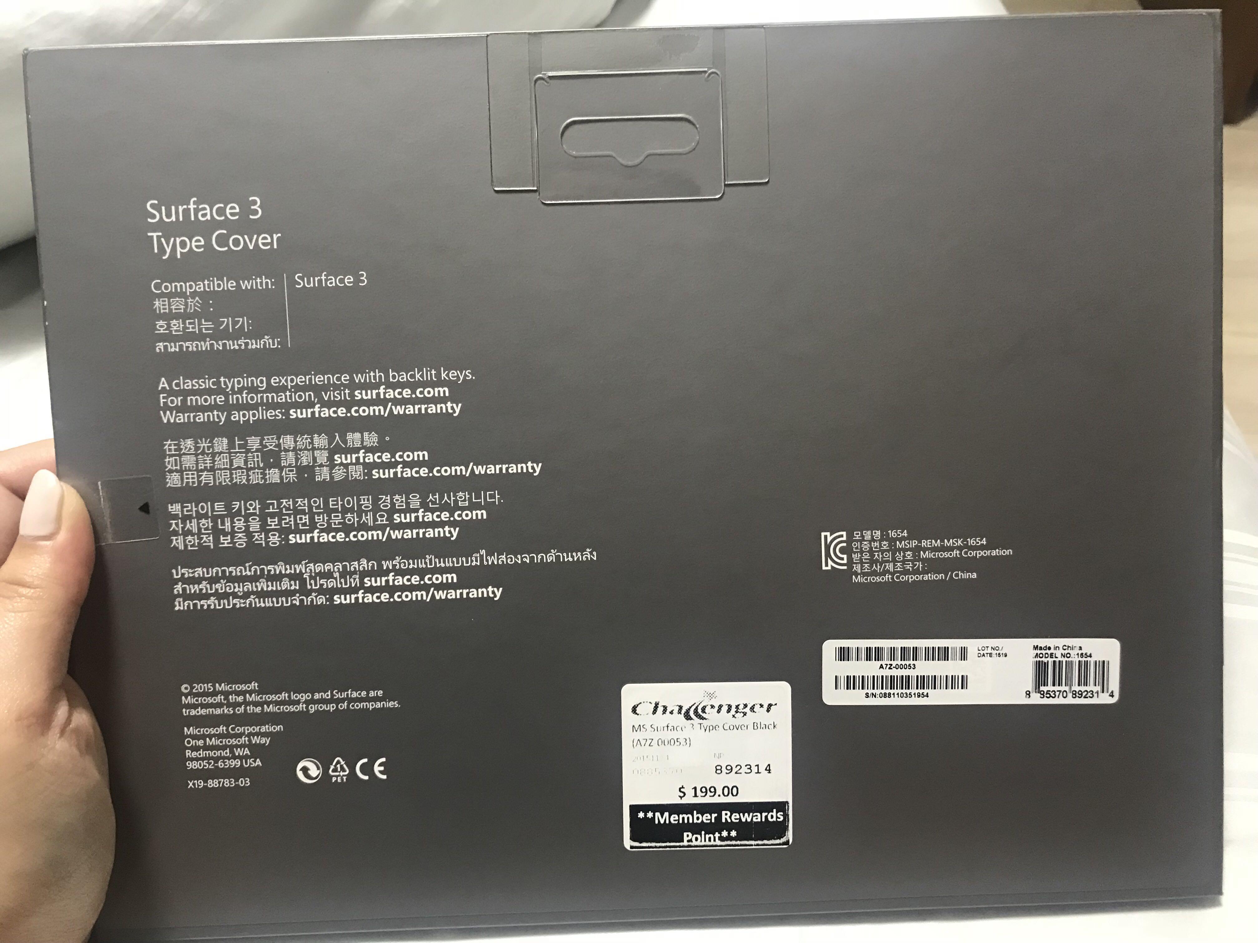 Microsoft Surface 3 Keyboard Cover Electronics Computer Parts And Accessories On Carousell