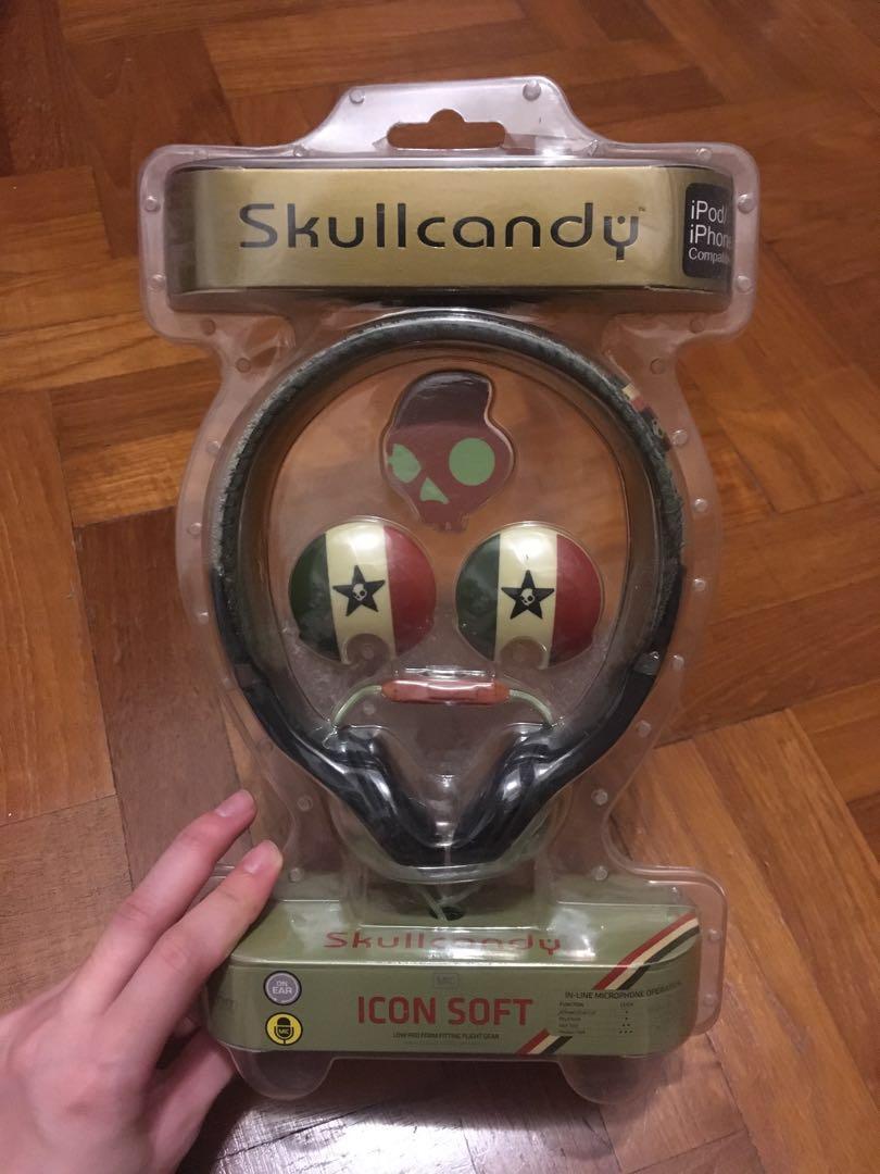 Skullcandy Icon Soft Headphones Habitat Rasta, Audio, Headphones ...