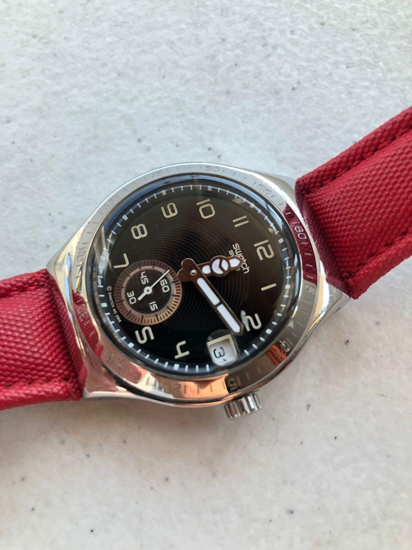 Swatch Irony Red strap, Men's Fashion, Watches & Accessories, Watches ...