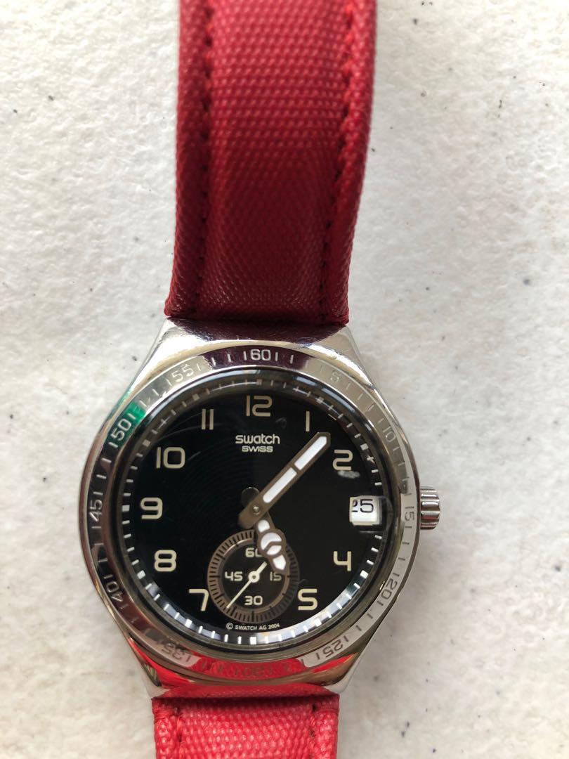 Swatch Irony Red strap, Men's Fashion, Watches & Accessories, Watches ...
