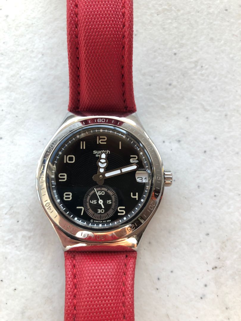 Swatch Irony Red strap, Men's Fashion, Watches & Accessories, Watches ...