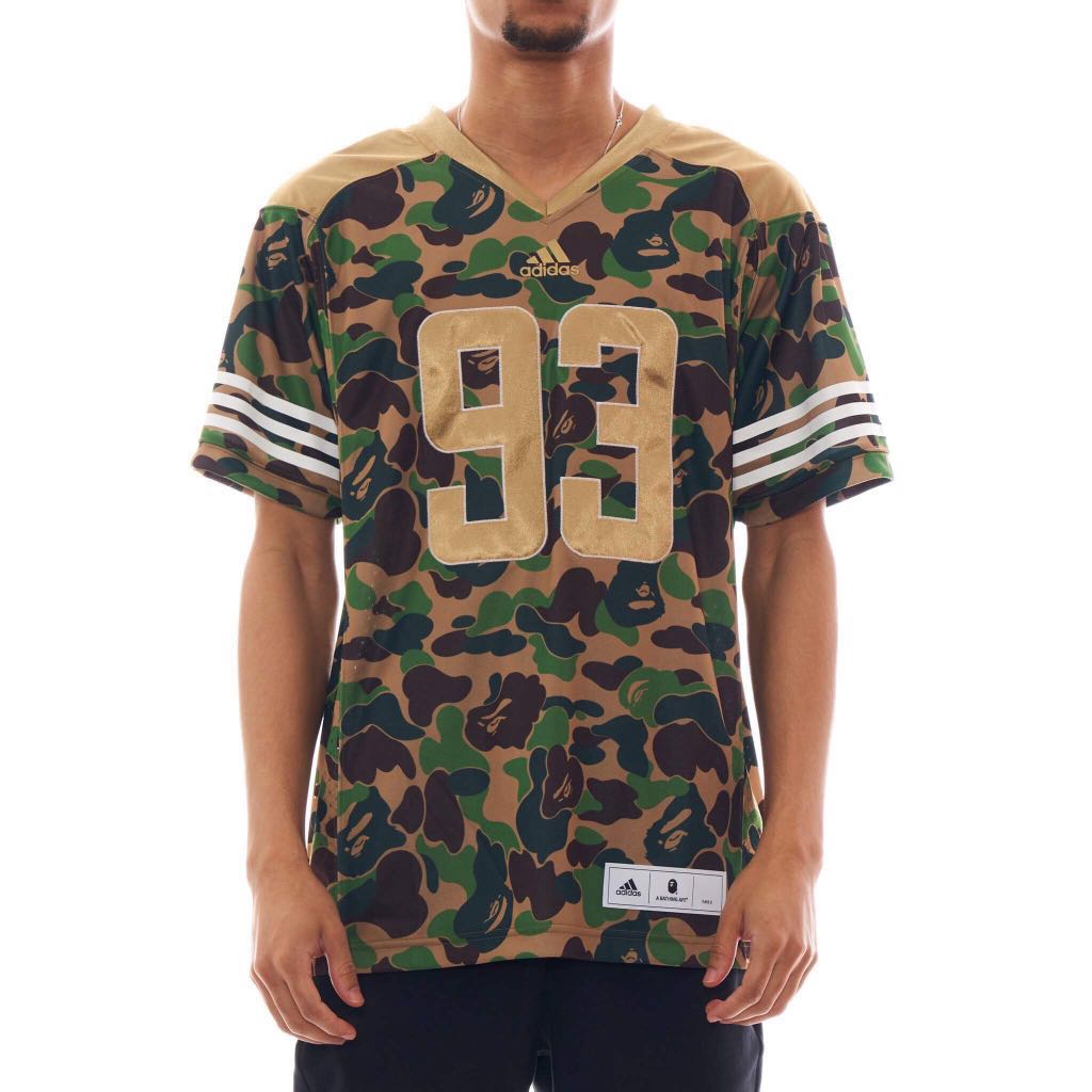 Adidas Bape Jersey Shirt (Camo), Men's Fashion, Tops & Sets, Tshirts ...