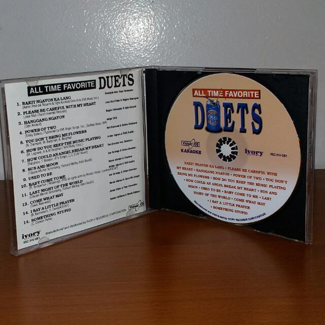 ALL TIME FAVORITE DUETS Karaoke VCD, Hobbies & Toys, Music & Media ...