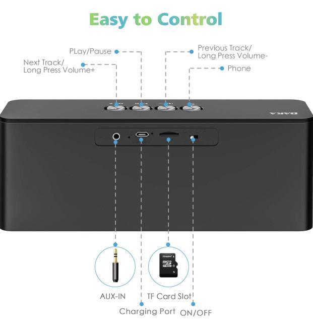 BARA S5 Bluetooth Stereo Speakers / BARA Bluetooth Wireless Speaker ...