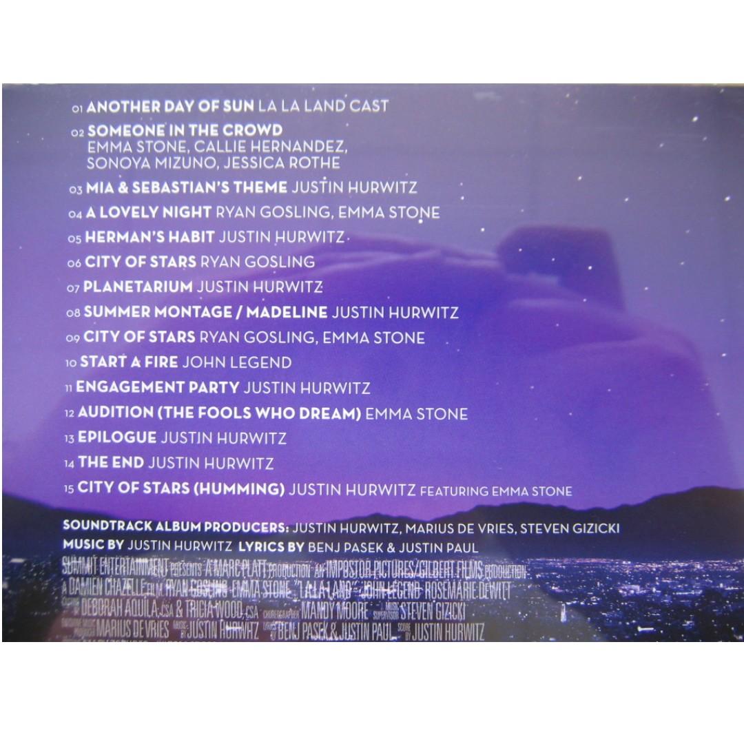 La La Land 星聲夢裡人 (OST) CD (港版) (Emma Stone, Callie Hernandez, Sonoya ...