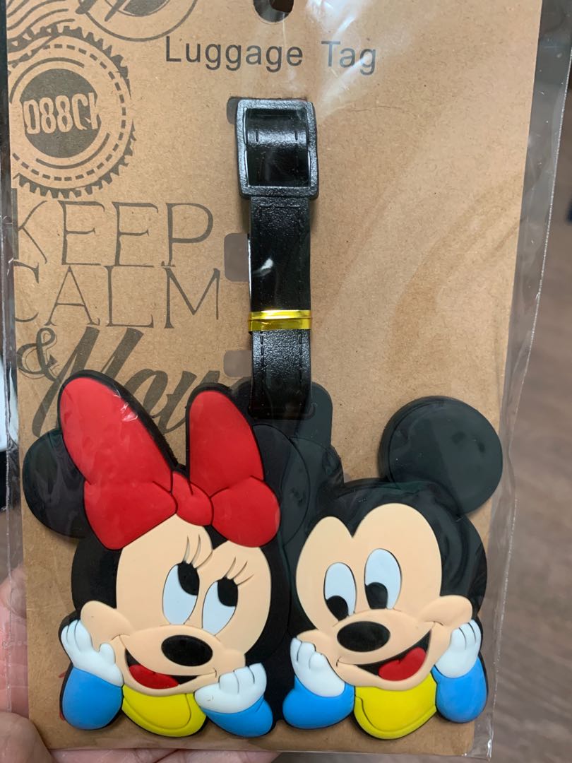 Mickey Mouse luggage tag, Hobbies & Toys, Travel, Travel Essentials ...