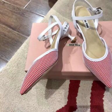 Miu Miu Kitten Heels, Luxury, Apparel on Carousell