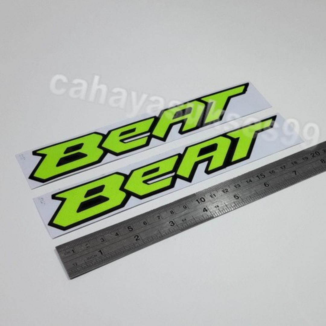 Sticker Cutting Honda BEAT Hijau Stabillo List Hitam 20cm X 3.3cm ...