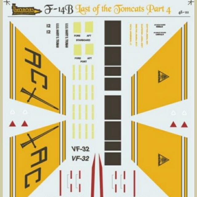 Two Bobs Decals 48-111 F-14B VF-32 Last of the Tomcats 4 48 Scale ...