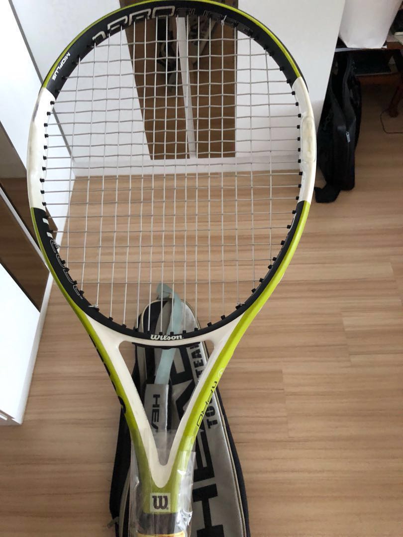 Wilson NCode nPro surge mid plus tennis racket, Sports Equipment ...