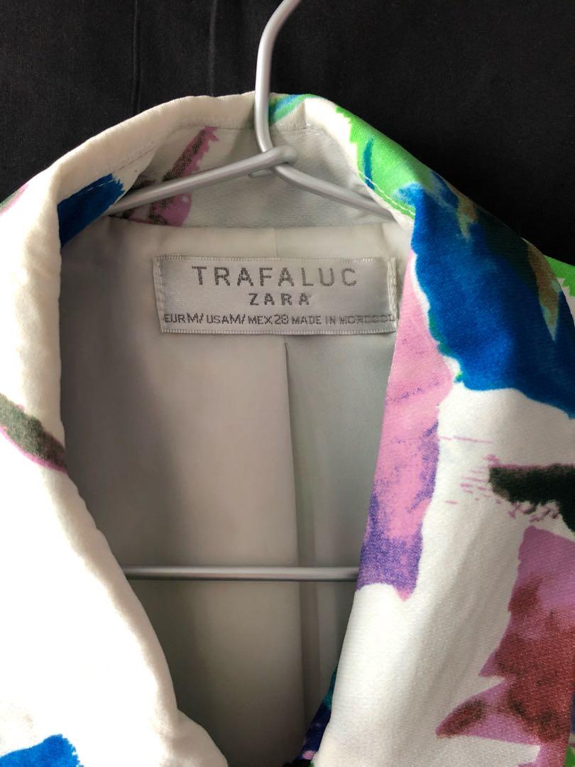 Zara Floral Jacket, Women's Fashion, Coats, Jackets and Outerwear on Carousell