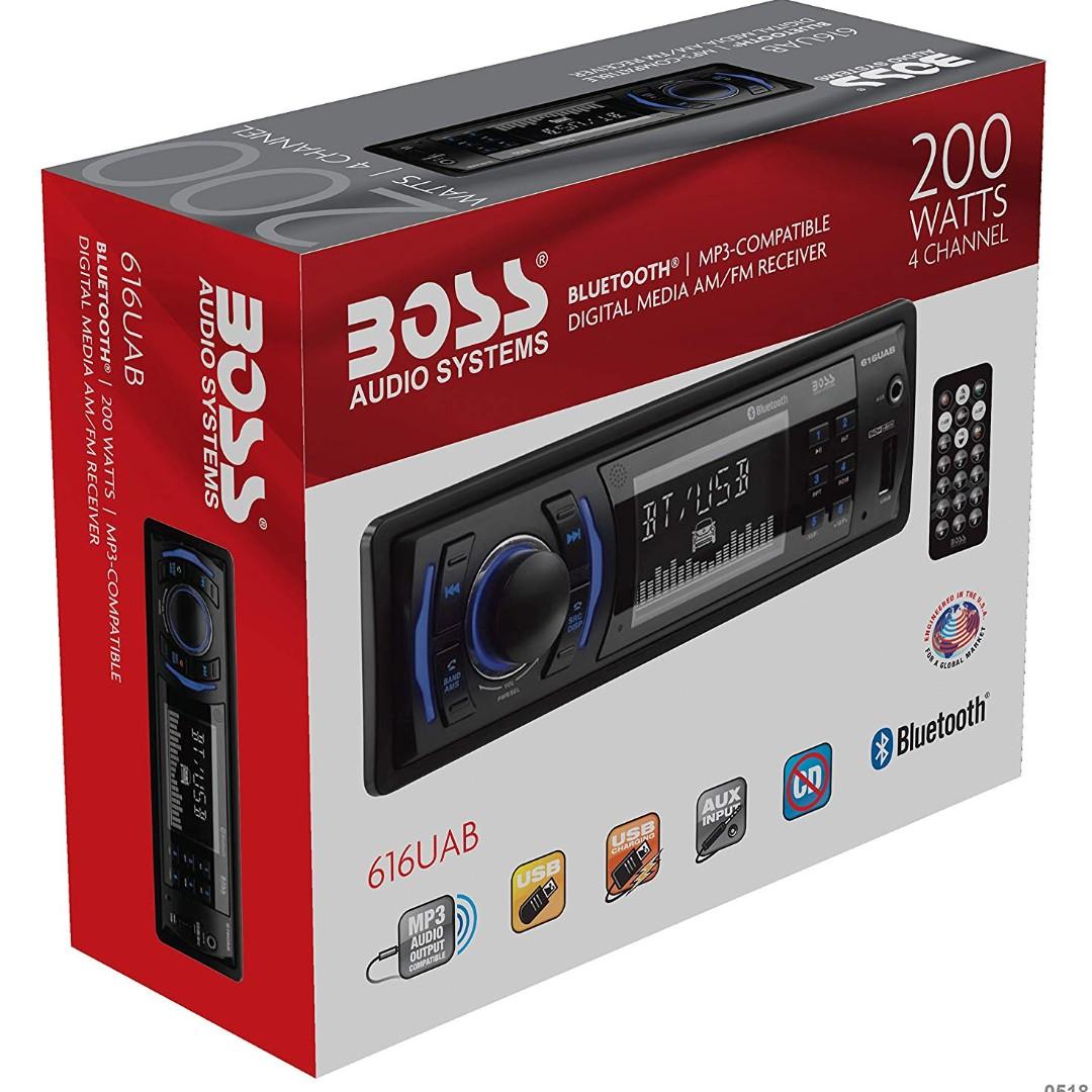 BOSS Audio system 616UAB Single din Bluetooth player, Car Accessories ...
