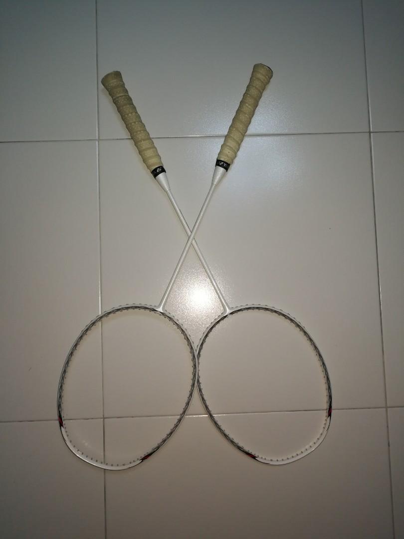 Light weight white rackets without strings, Sports Equipment, Exercise ...