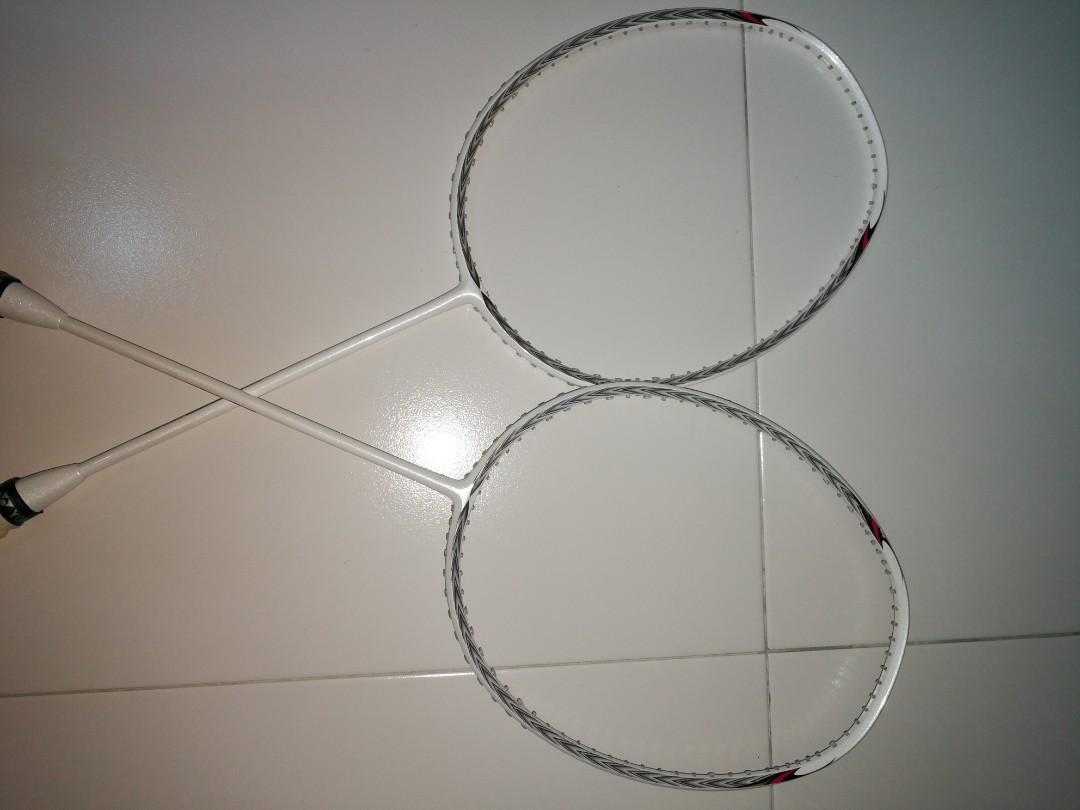 Light weight white rackets without strings, Sports Equipment, Exercise ...