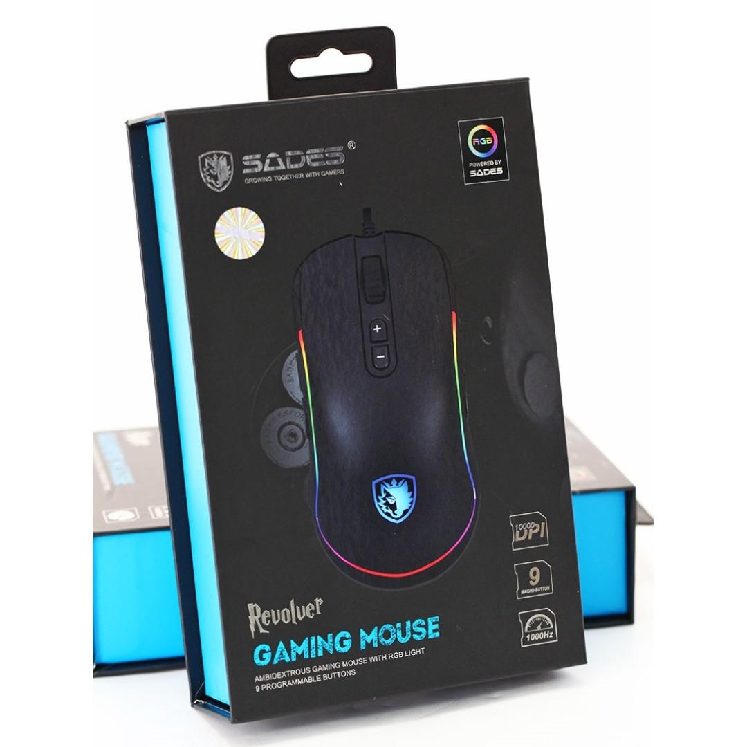 (New Arrival) SADES Revolver RGB Light 10,000dpi Professional Gaming ...