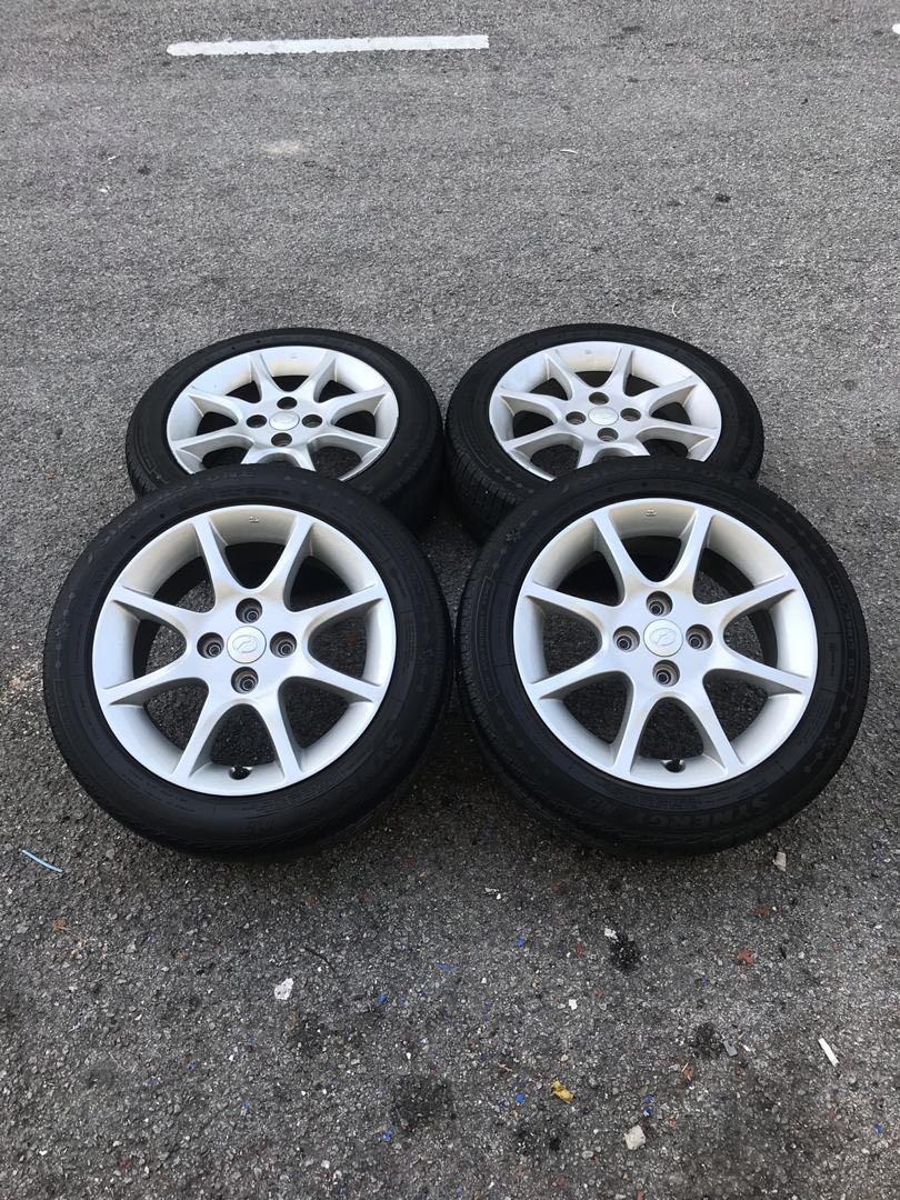 original 15 inch sports rim alza tyre 70%, Auto Accessories on Carousell