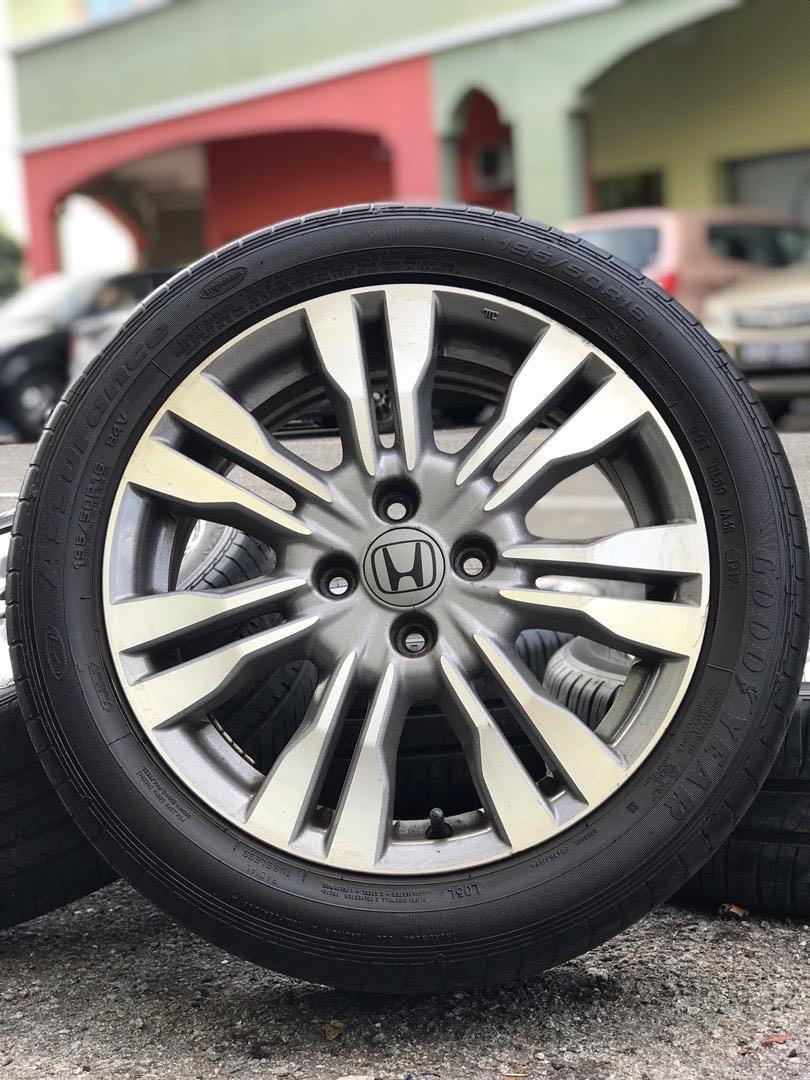original 16 inch sports rim honda city tyre 95%, Auto Accessories on ...