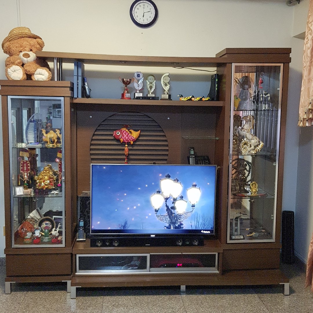TV Console + Display Cabinet, Furniture & Home Living, Furniture, TV ...