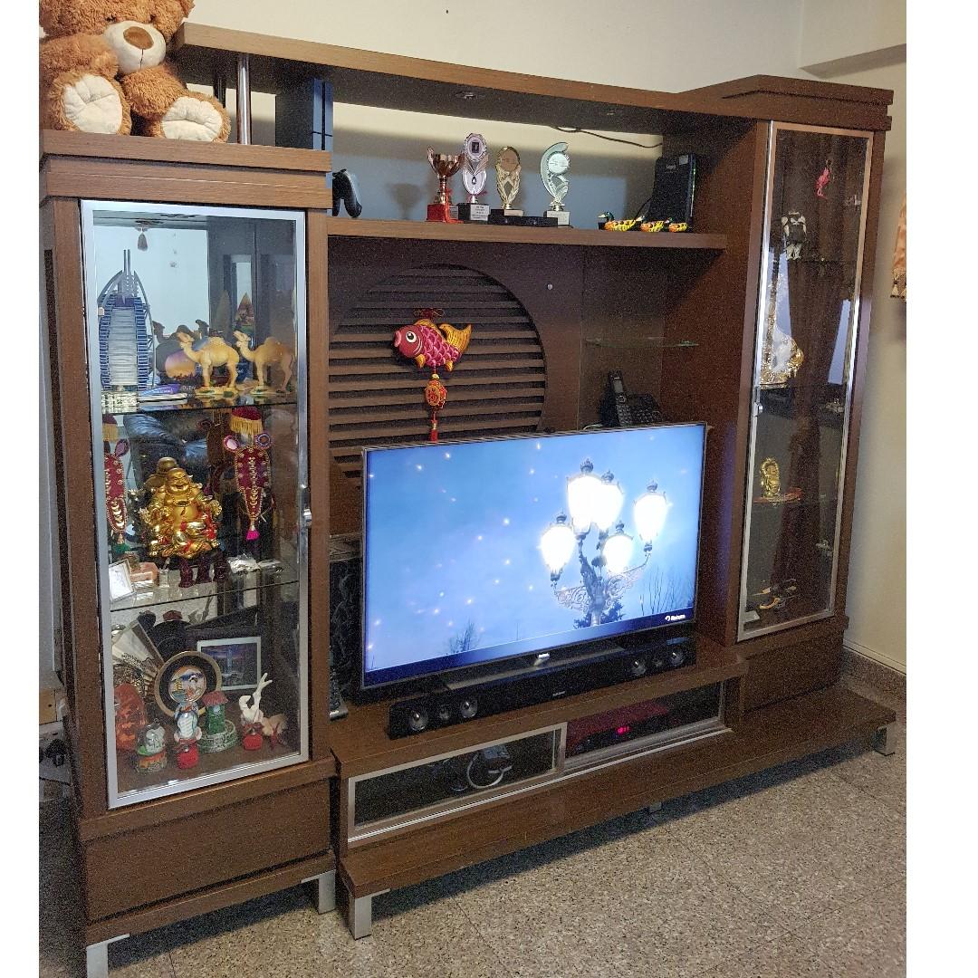TV Console + Display Cabinet, Furniture & Home Living, Furniture, TV ...