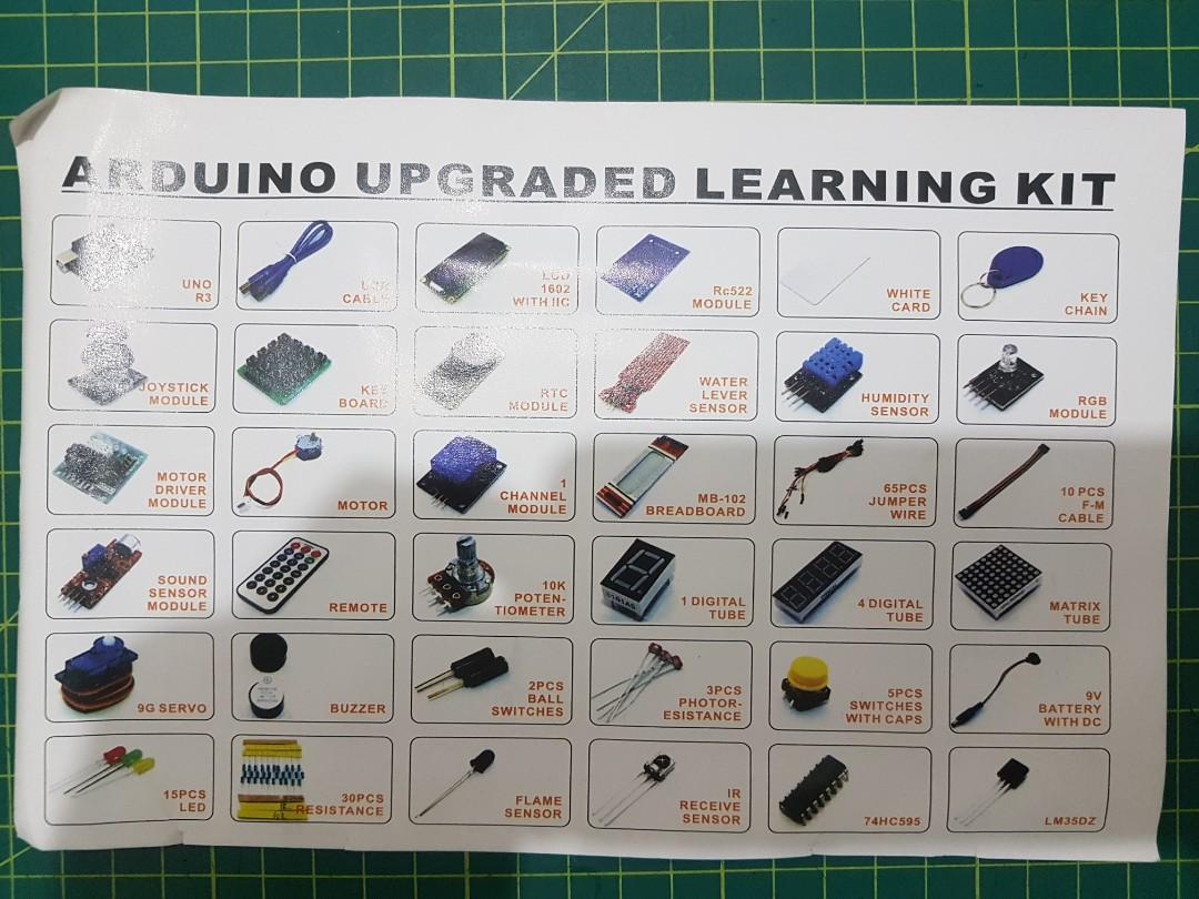 Arduino Uno Upgraded Learning Kit, Computers & Tech, Office & Business Technology on Carousell