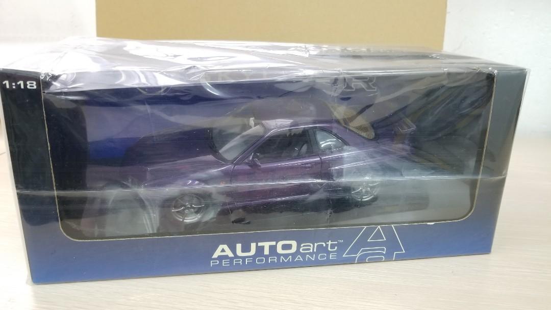 Autoart 1/18 NISSAN SKYLINE R34 GTR 1999 (MIDNIGHT PURPLE) 77304, 興趣及遊戲 ...