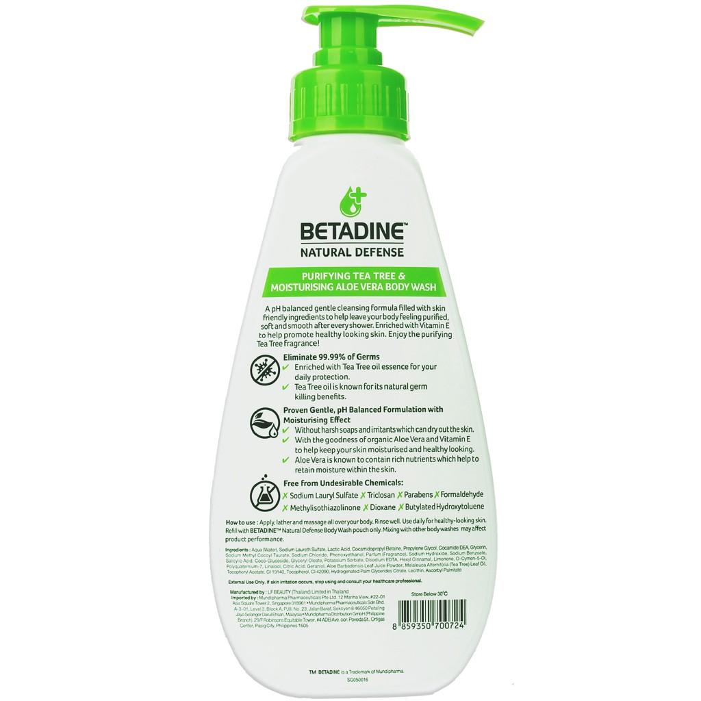 Betadine Body Wash 500ML Tea Tree, Furniture & Home Living, Gardening ...