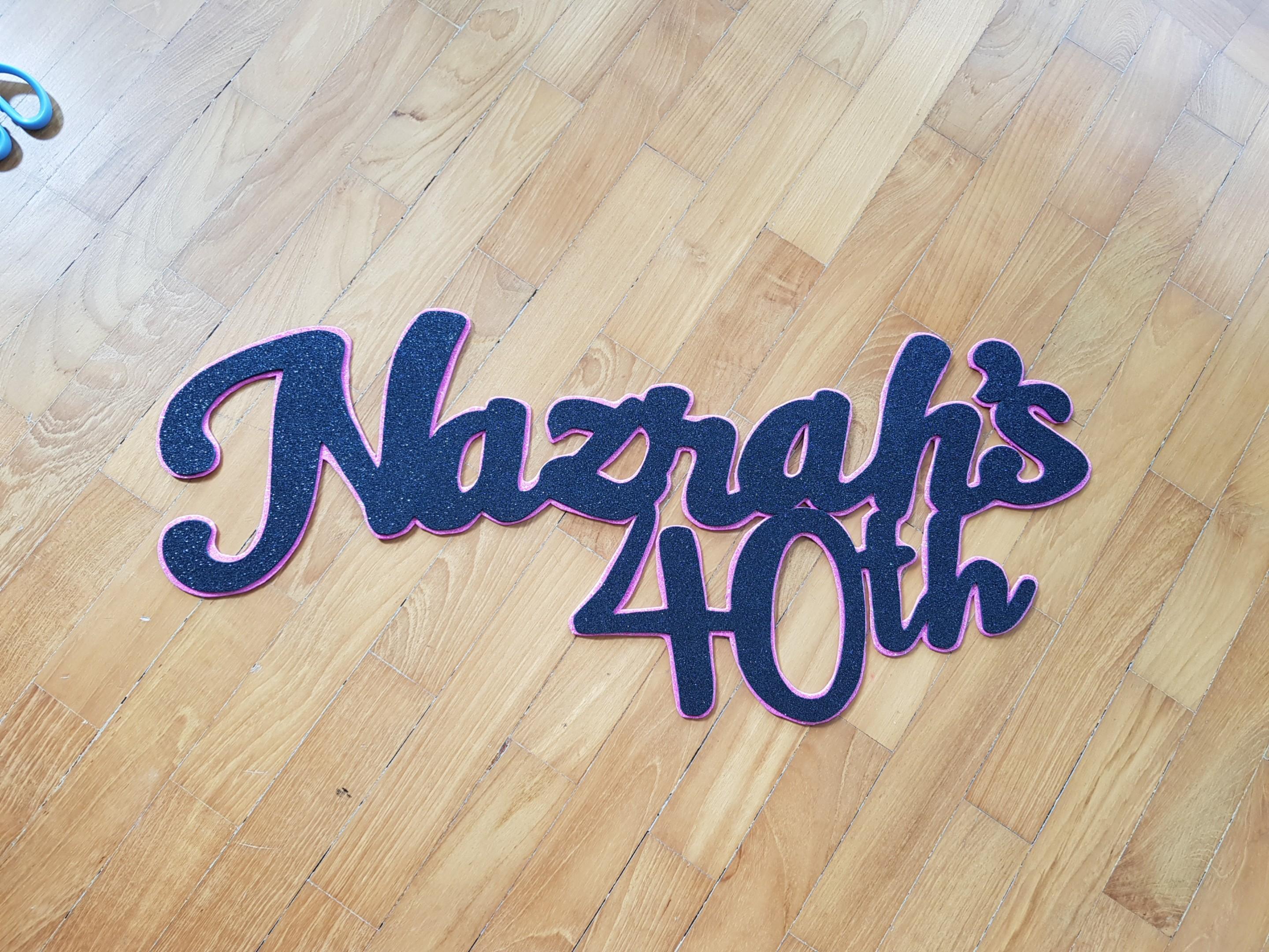 Customise Calligraphy cut out duo colour, Hobbies & Toys, Art & Prints ...