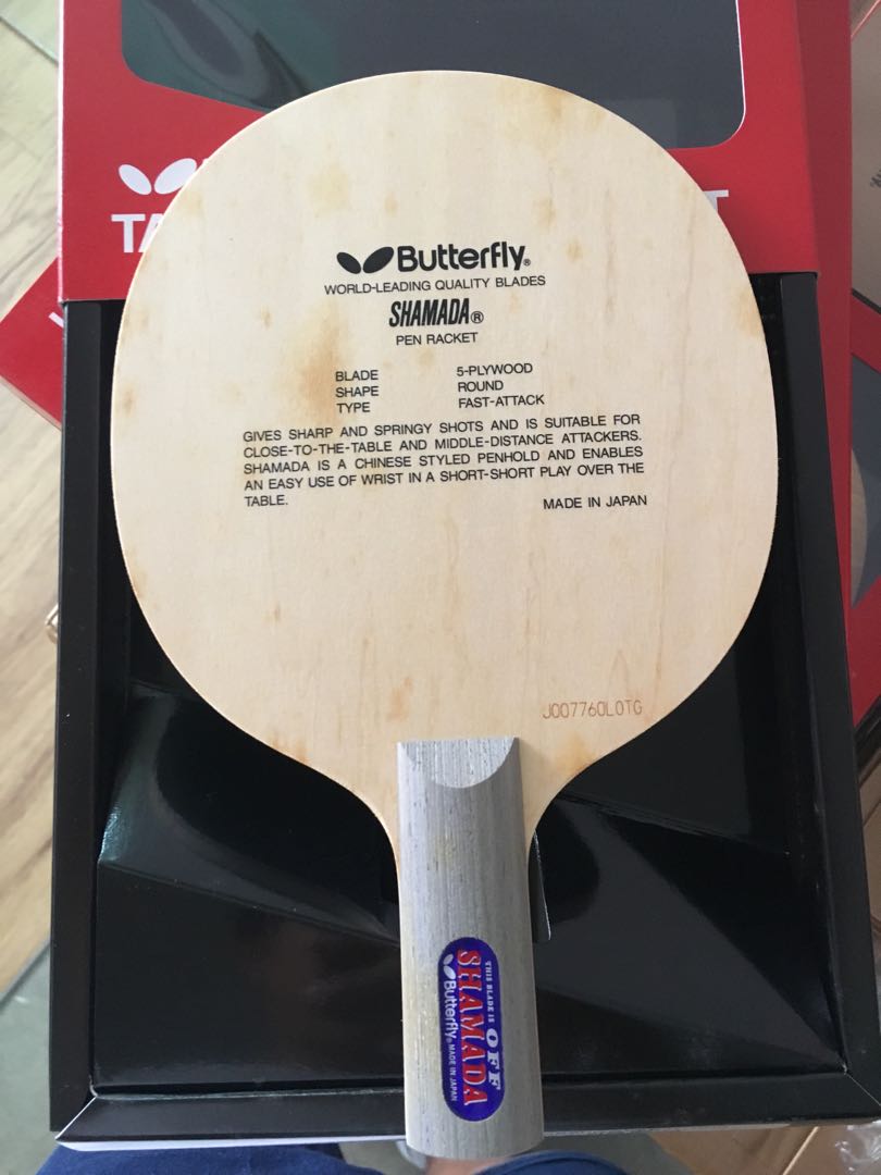 Genuine Butterfly Shamada Penhold racket, Sports Equipment, Sports ...