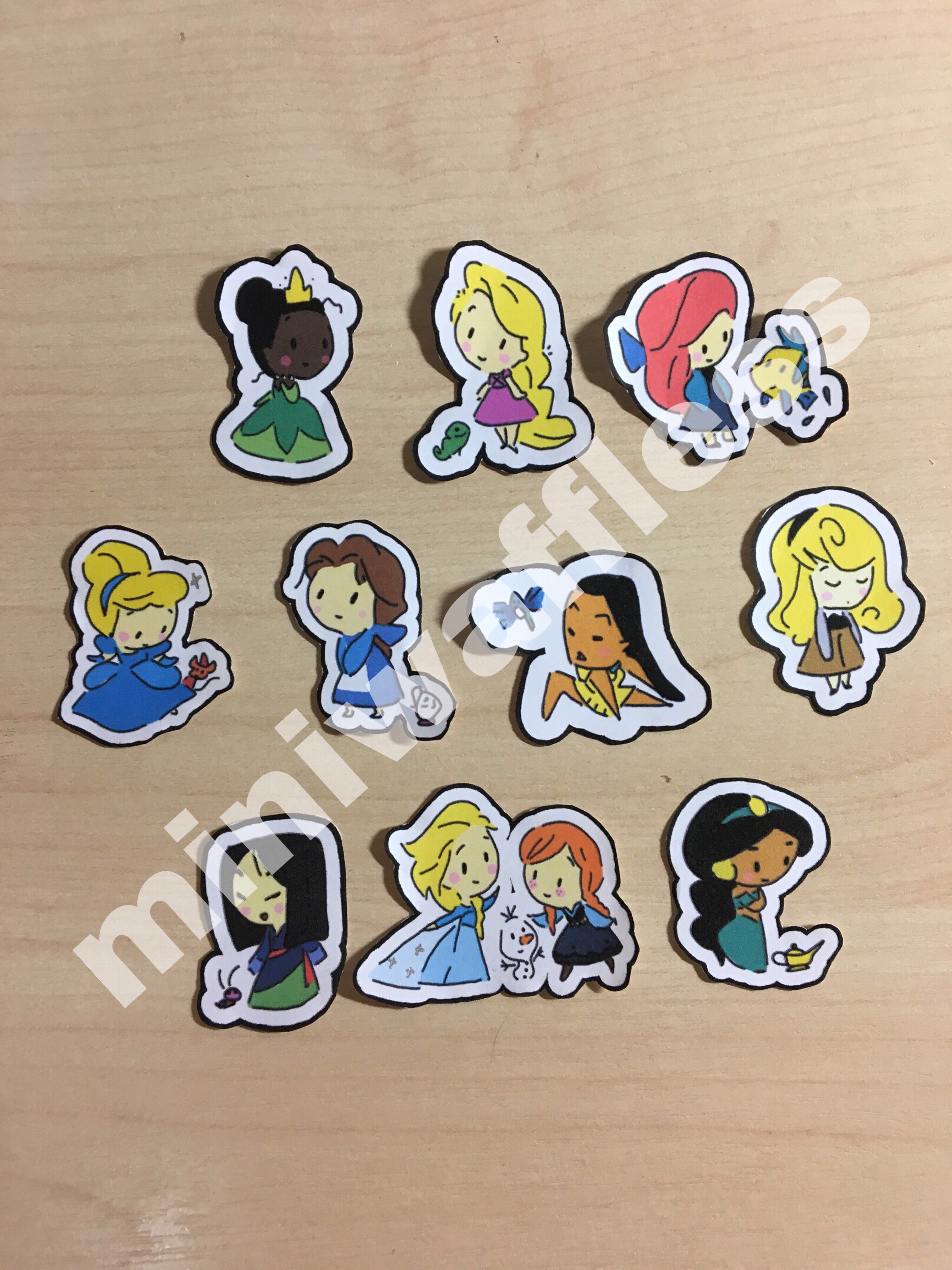 Handmade Les Petites Princess Disney Stickers (inspired by The Art of ...